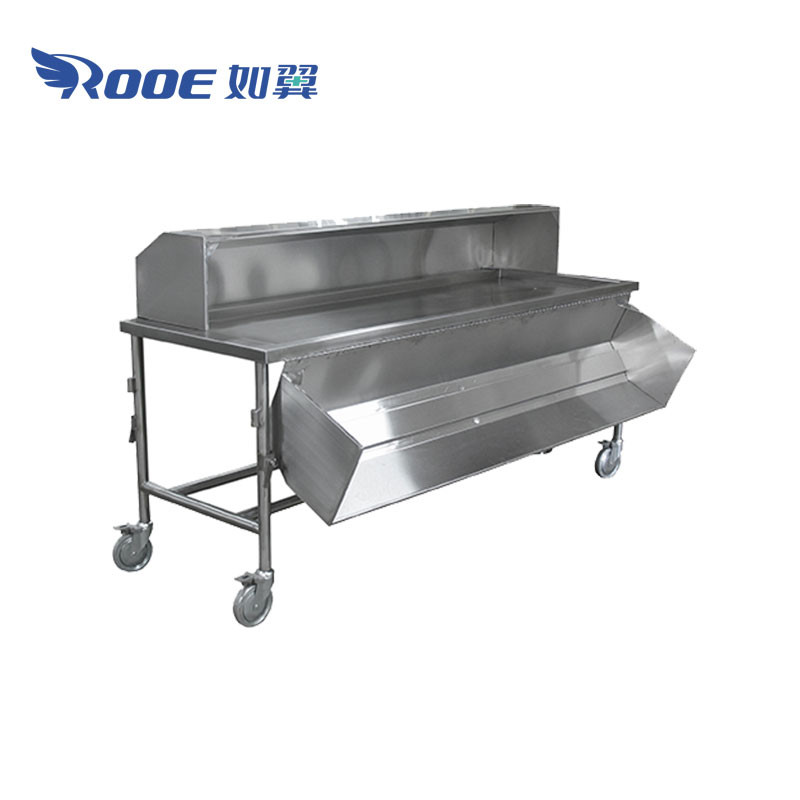 GA201A Morgue Trolley Stainless Steel Autopsy Table Cadaver Transport ...
